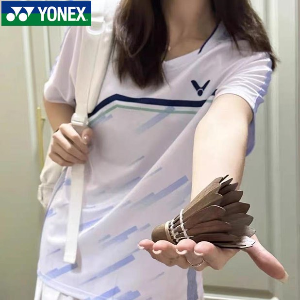 YONEX badminton shirt, men's and women's short sleeves, breathable quick drying competition ...