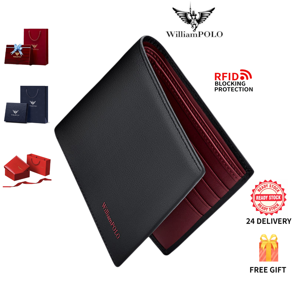 William polo wallet for men leather short wallet multifunctional card ...