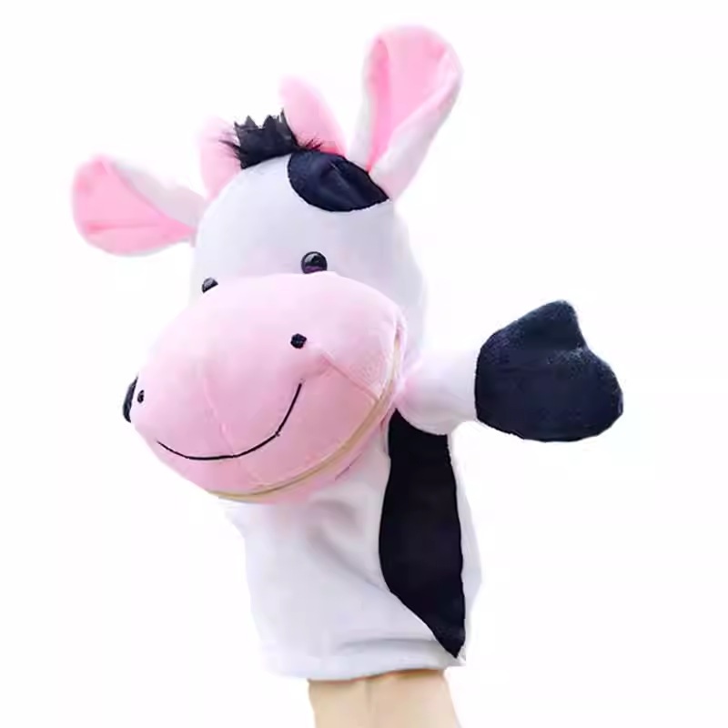 open mouth milk cow hand puppet infant plush toy | Shopee Philippines