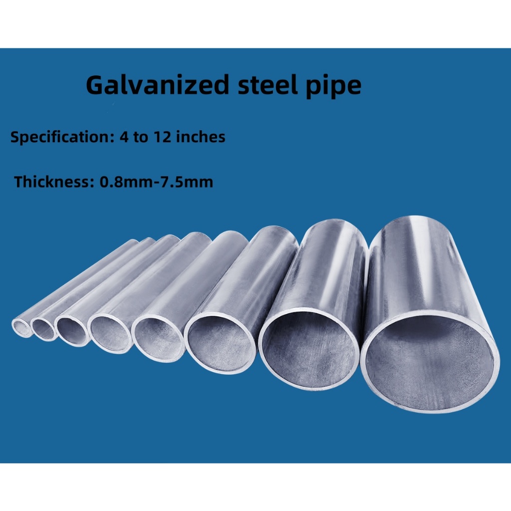 Hot dip galvanized steel pipe round pipe 4-point hollow water pipe 6 ...