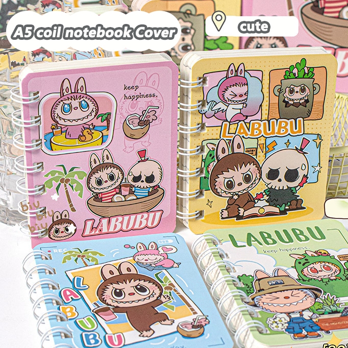 Labubu A5 Notebook Binder Cover Cartoon Cute Labubu Notebook Coil ...
