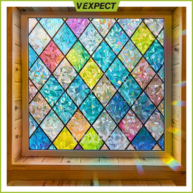 Stained Glass Window Sticker Film, Rainbow Glass Film Sticker for ...