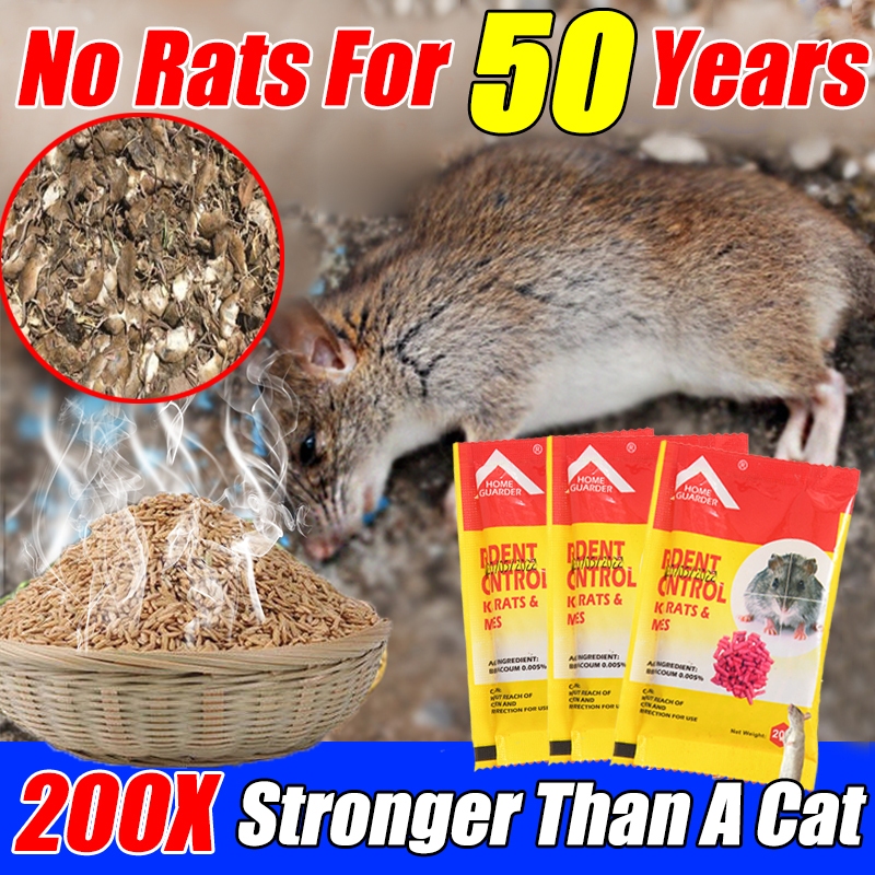 200X Stronger Rat Poison Mouse Killer Effective Rat Die Outdoors Mice ...
