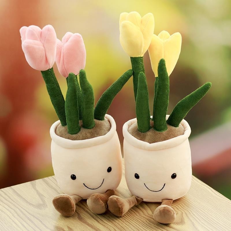 Tulip Plush Toy Succulent Potted Plant Ornament | Shopee Philippines