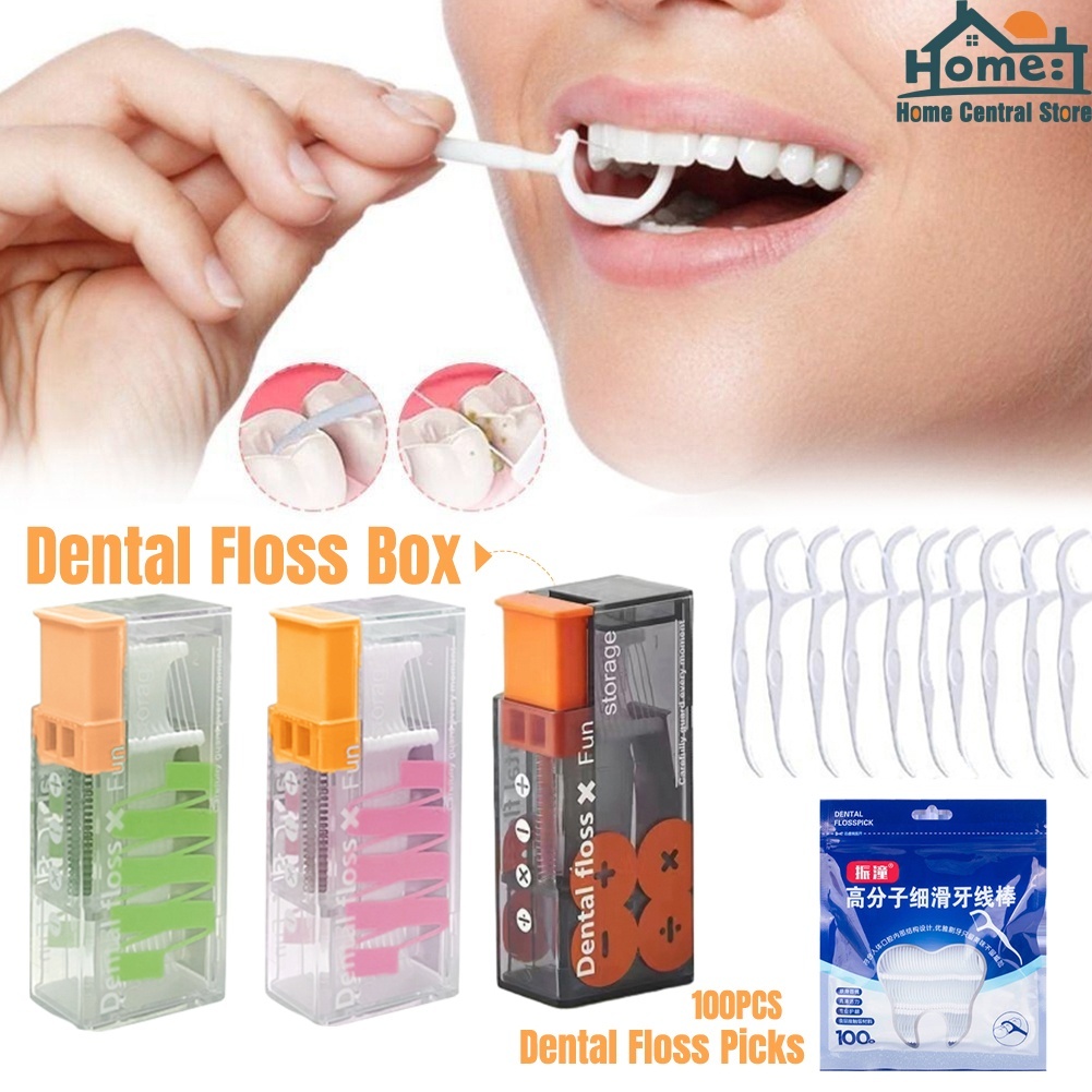 Automatic Portable Dental Floss Stick Automatic Pop-Up Push-Type Dental ...