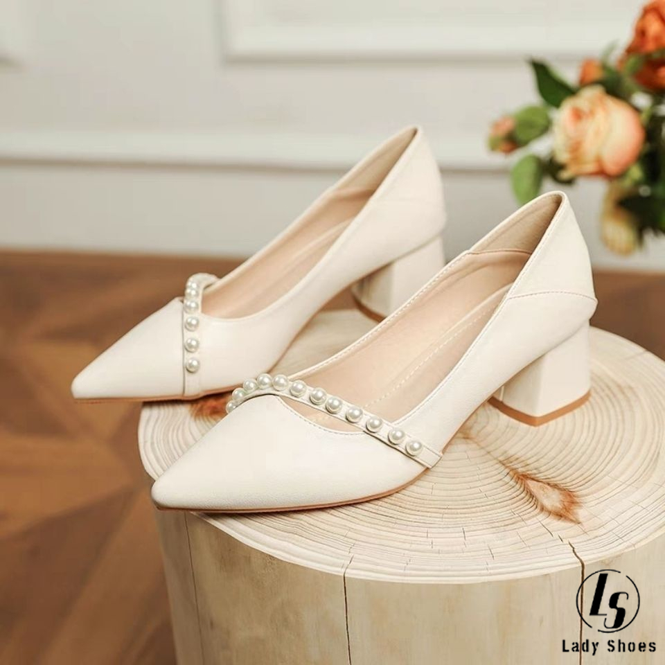 [LS] French New Style For Women High Heels 2inch Pointed Toe Elegant ...