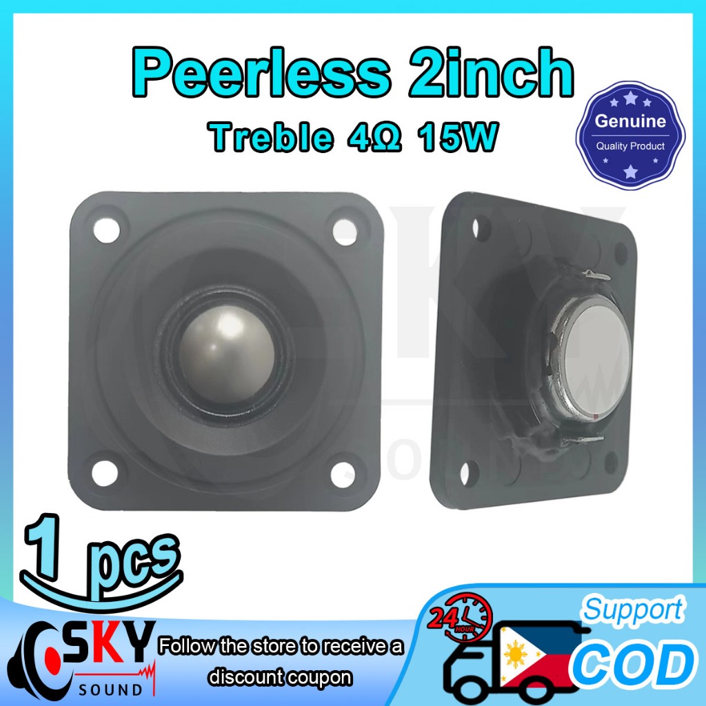 SKYSOUND Peerless 2inch Tweeter 4Ω 15W Speaker Car Audio Speaker Treble ...