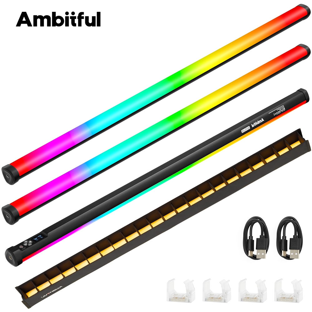 AMBITFUL A2 plus 2500K-8500K RGB Tube Light Full Color LED Video Stick Light ，CRI 95+ TLCI 97 ...