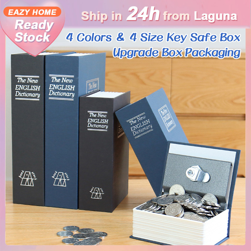 【Ship in 24h】4 Size Safe Box Key Dictionary Cash Box mini Book Shape ...