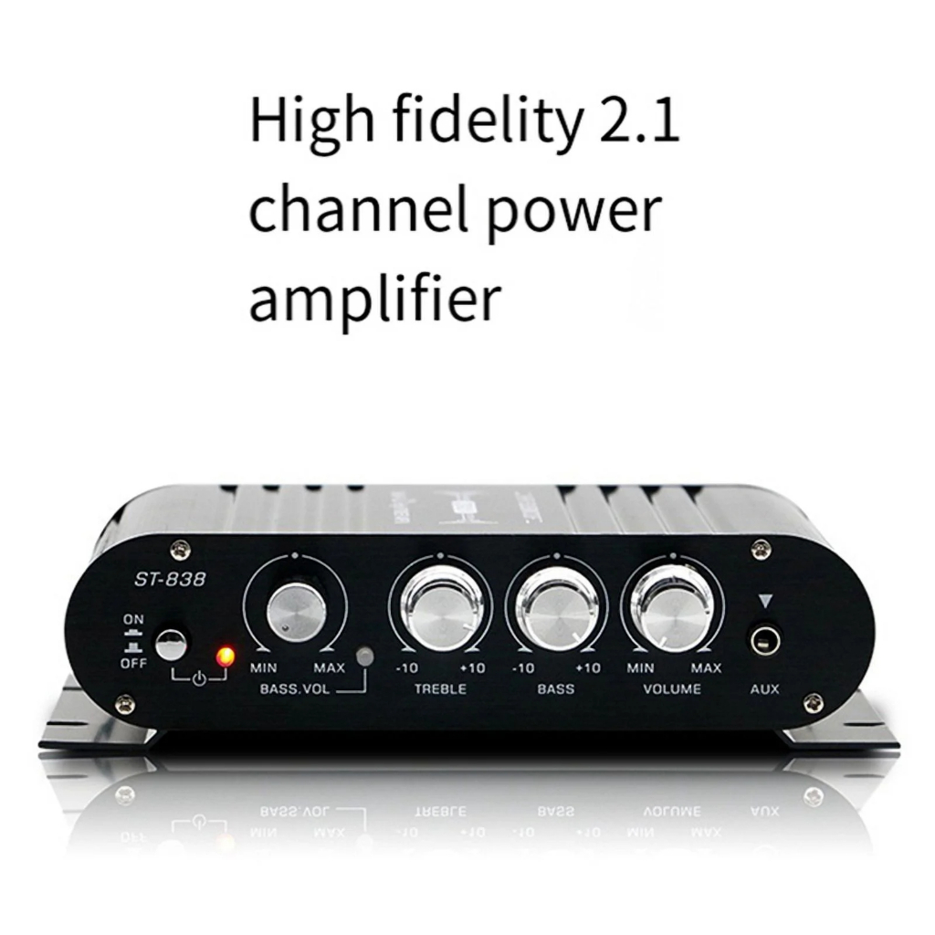 ORIA HIFI 2.1 Channel Power Amplifier Car MP3 Player Overweight Bass ...