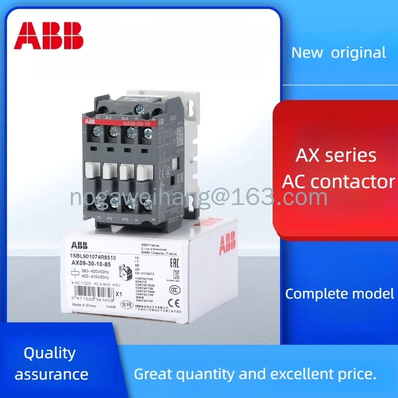 ABB AX series Ac contactor AX09-30-10,AX09-30-01,AX12-30-10,AX12-30-01,AX18-30-10,AX18-30-01 ...