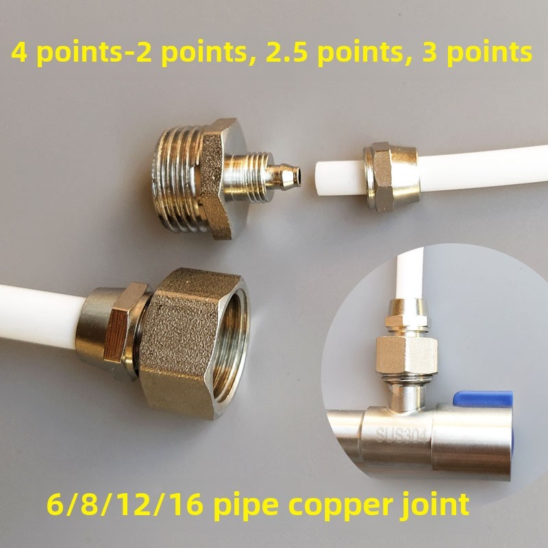 4 Points to 2 Points Water Purifier Joint 6 Points Hose 8mm Copper ...