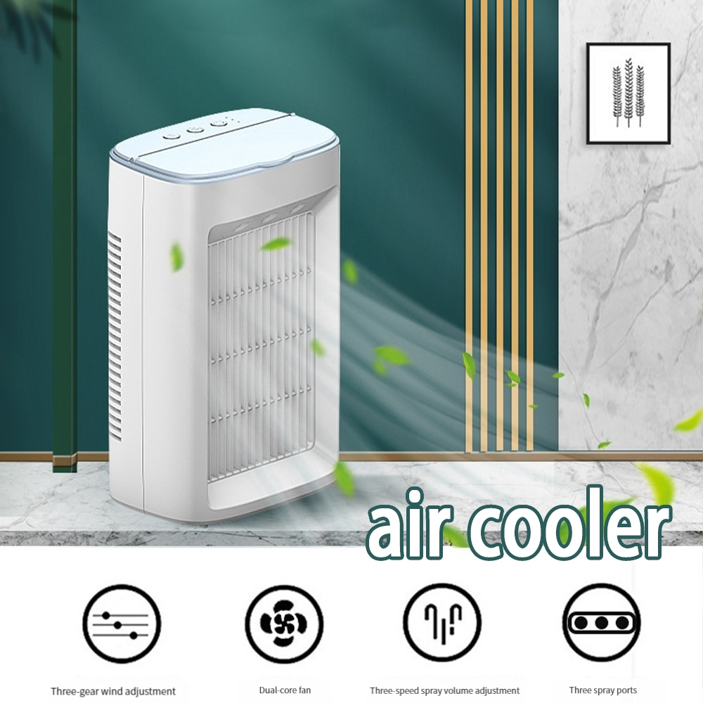 Portable Air Cooler Multifunction Mini Fan USB Water Spray Mist Air ...