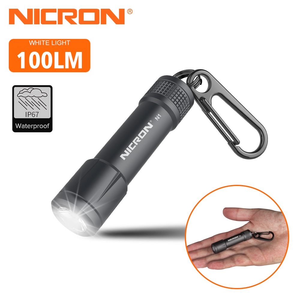 Nicron Flashlight N1 100 Lumens Mini Key Chain Light 36 Meters Beam ...