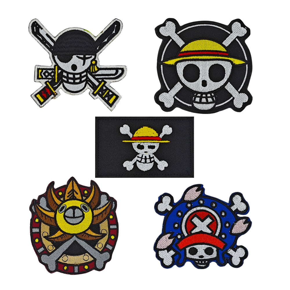 Anime One Piece Embroidered Velcro Character Patch Luffy Chopper Zoro ...