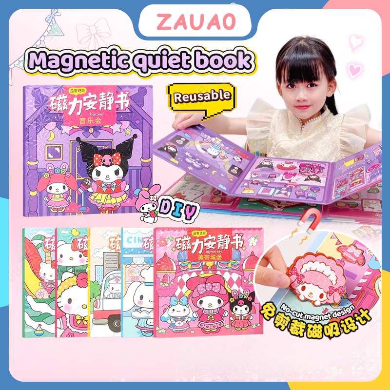 Magnetic Quiet Book Sanrio Diy kuromi Magnetic Quiet Book Toy Book Cut ...