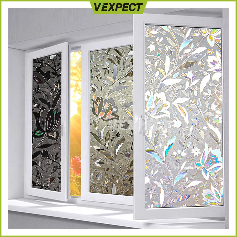 3d Window Sticker Film, Frosted Glass Sticker for Window Privacy, No ...