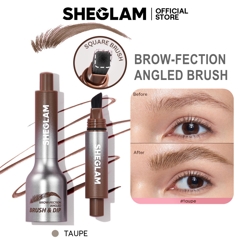 SHEGLAM Brow-Fection Angled Brush & Dip-Hair-Like Strokes Liquid ...