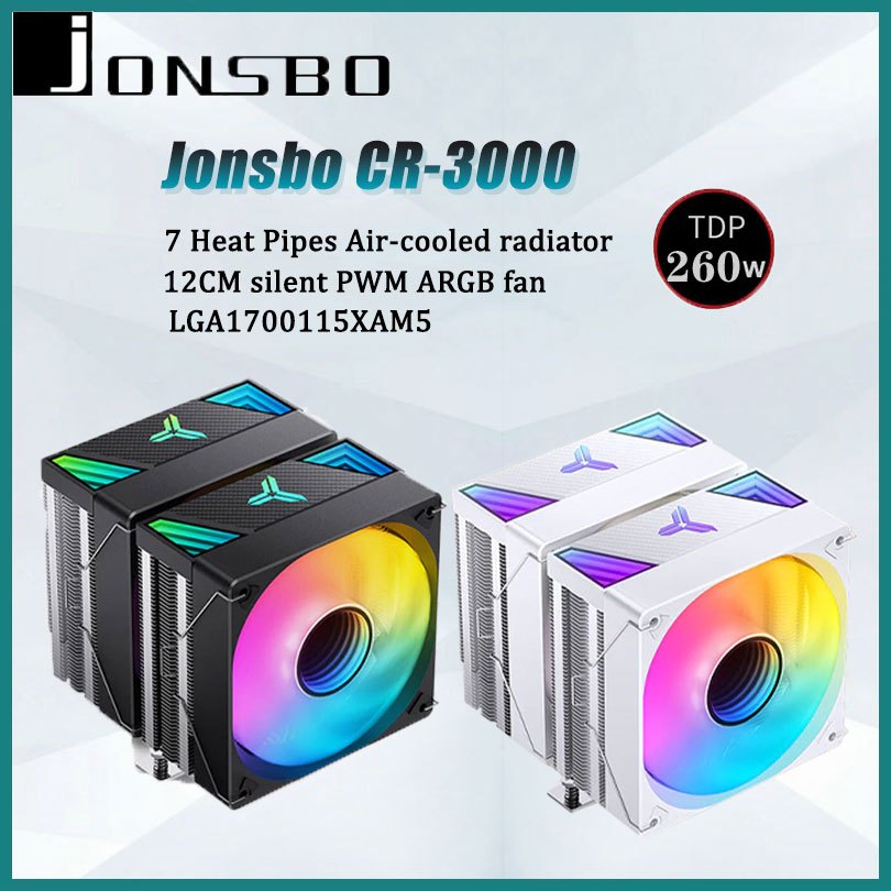 Jonsbo CR-3000 CPU Cooler 7 Heat pipe radiator power synchronized 120 mm fan PWM Cooling fan ...