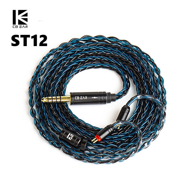 KBEAR ST12 8 Core 4N OFC Silver-Plated Earphone Upgraded Cable MMCX/0 ...