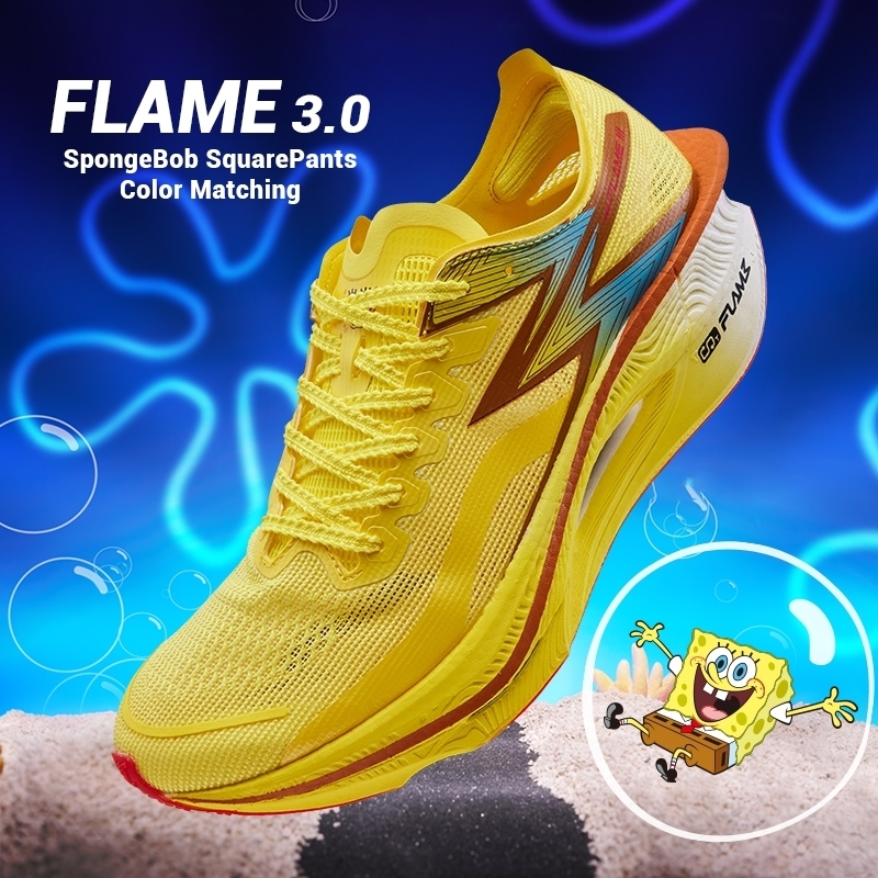361 Degrees Flame 3.0 SpongeBob SquarePants Series Men Running Shoes ...