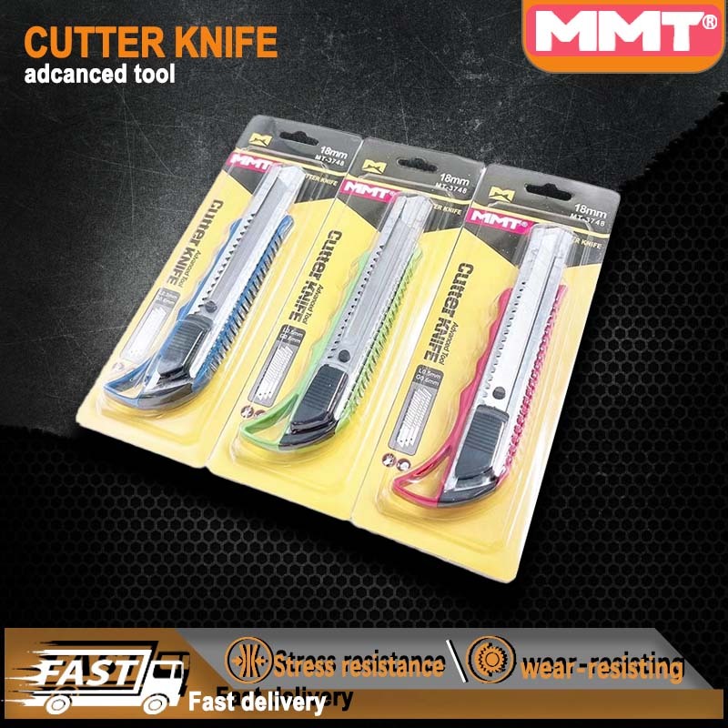 MMT Utility Cutter Knife & Blade 1pcs Heavy duty large retractable ...