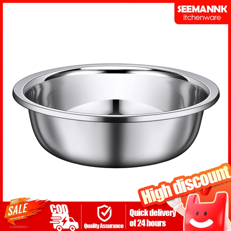 Stainless steel washing basin and thick round washbasin large capacity ...