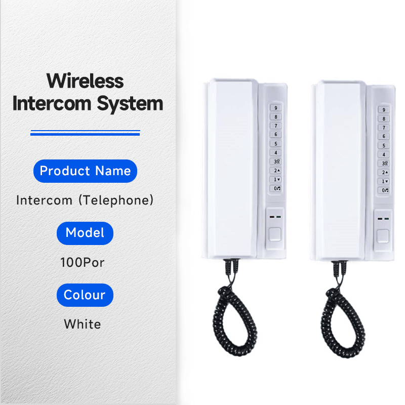 ANJIELO Wireless 2.4GHz 433MHz Recharged Audio Intercom System Secure ...