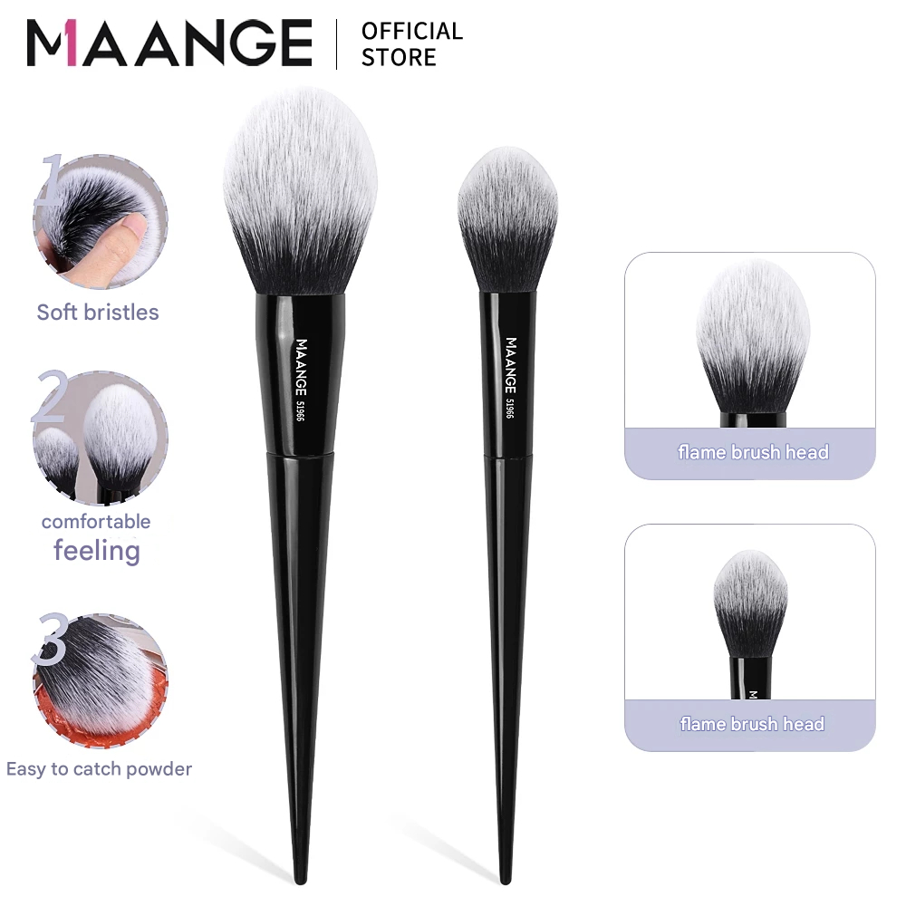 MAANGE 2Pcs Loose Powder Brush Blush Brush High Quality Skin-Friendly ...