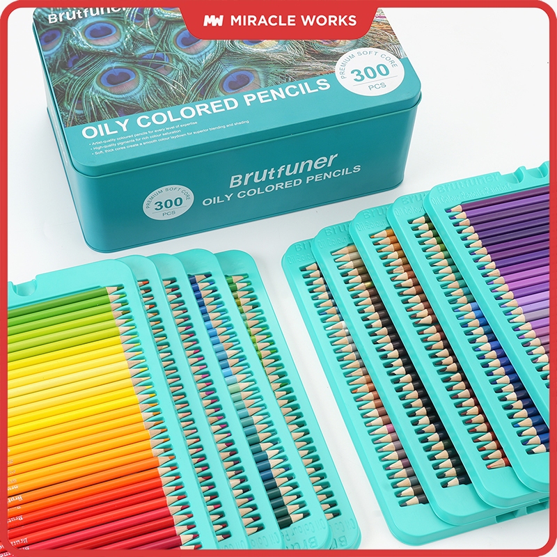 Brutfuner 180/240/300 Color Pencil Set Iron Box Package Oily Colored ...