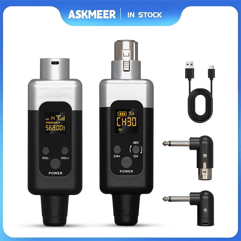 2.4Ghz Wireless Microphone System Transmitter Receiver 0/48V for ...