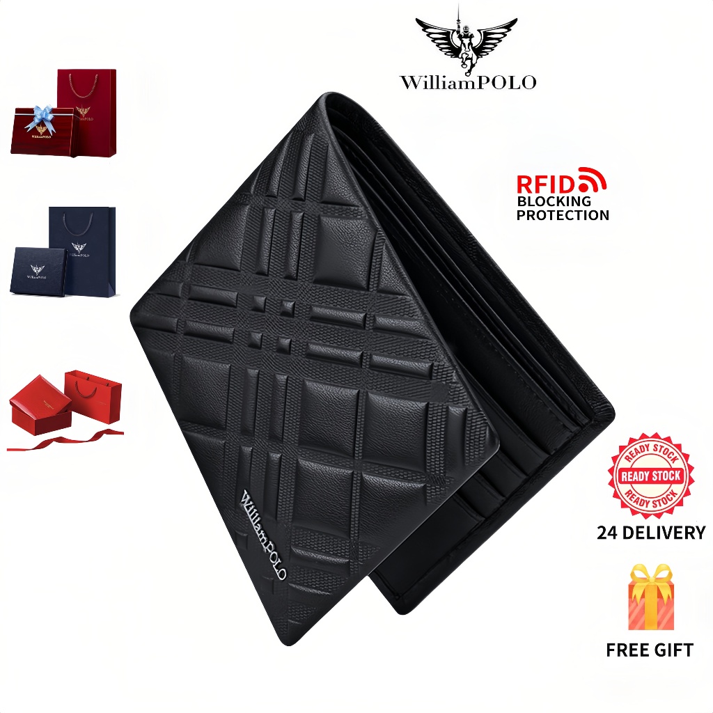 william polo men's wallet new genuine leather short wallet fashion thin ...