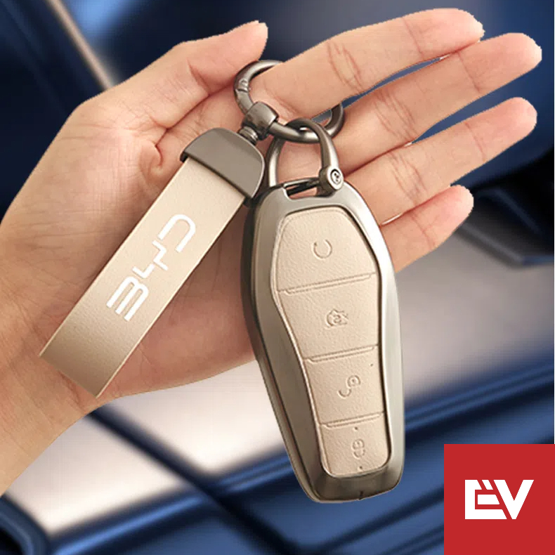 For BYD Key Cover Zinc Alloy Leather Texture For BYD [M6][Sealion 06 ...