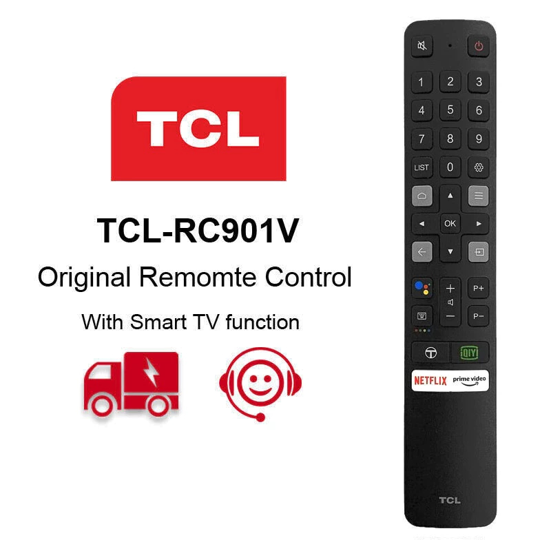 RC901V FMR6 Replacement Voice Remote Control For TCL Smart TV 4K LED ...