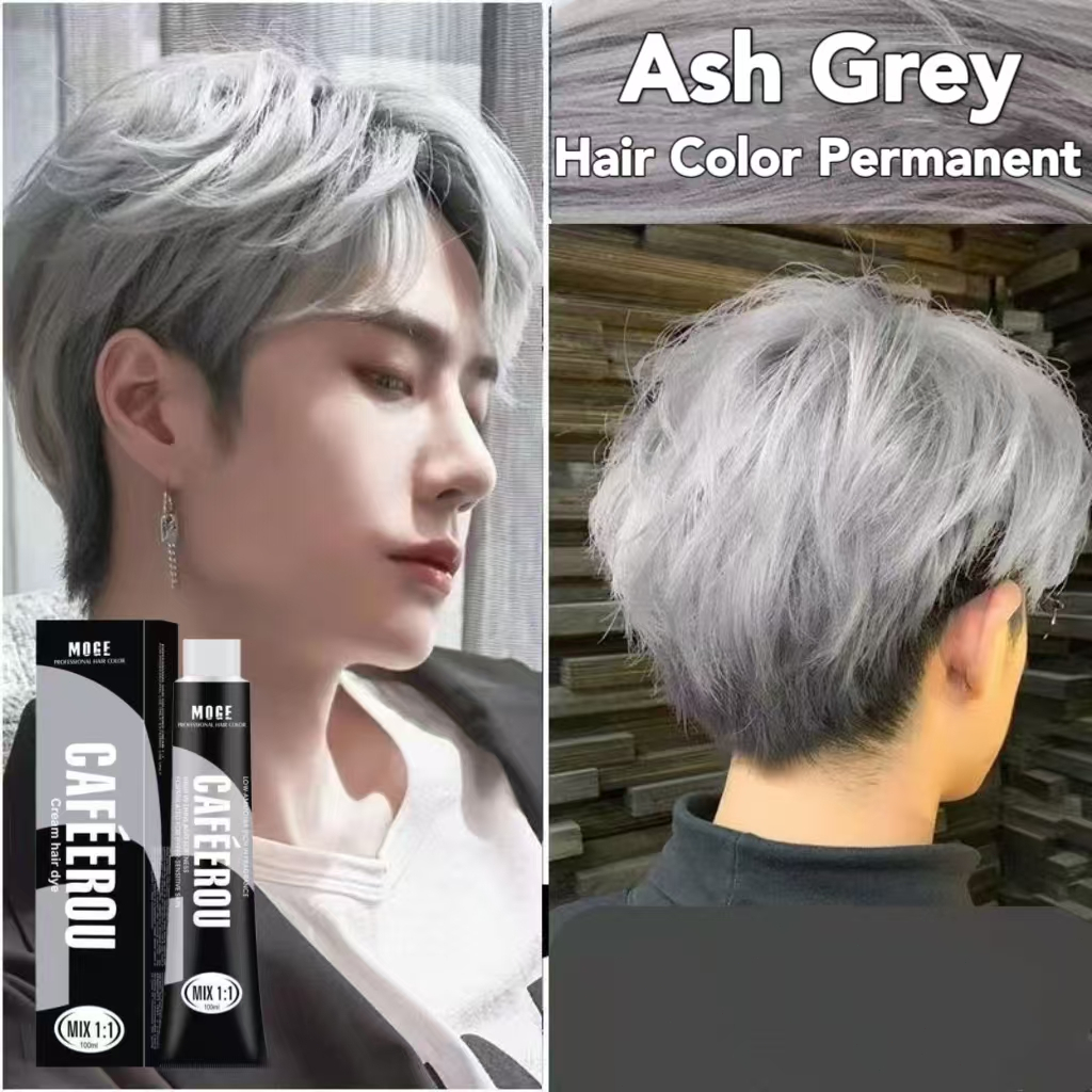 Silver Ash Gray Hair Color Dye Permanent For Man 100ml Ash Grey Hair ...