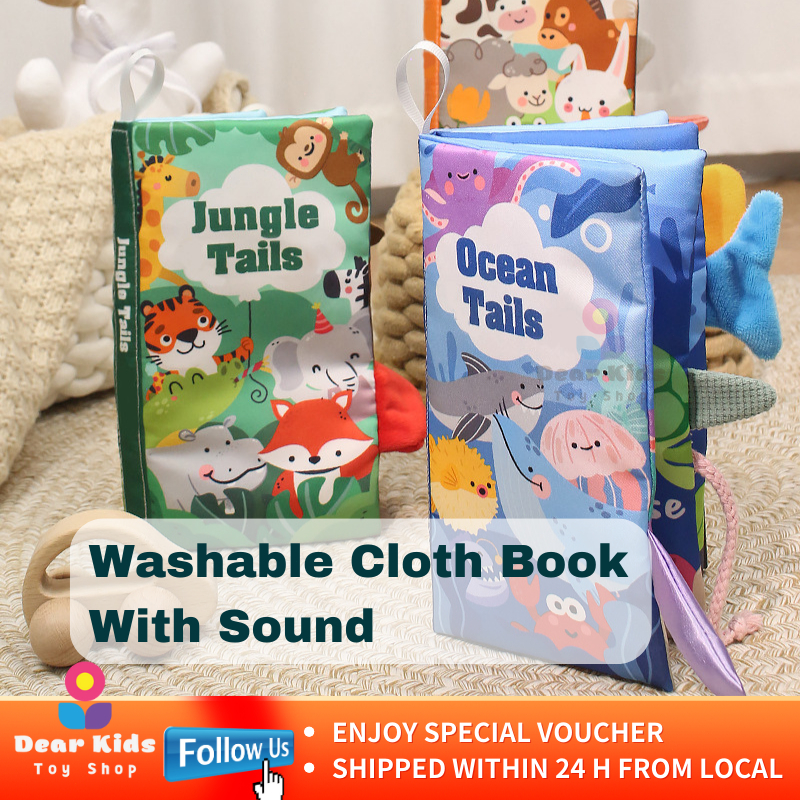 Early Educational Toys Baby Soft Cloth Story Book with Squeezeable ...