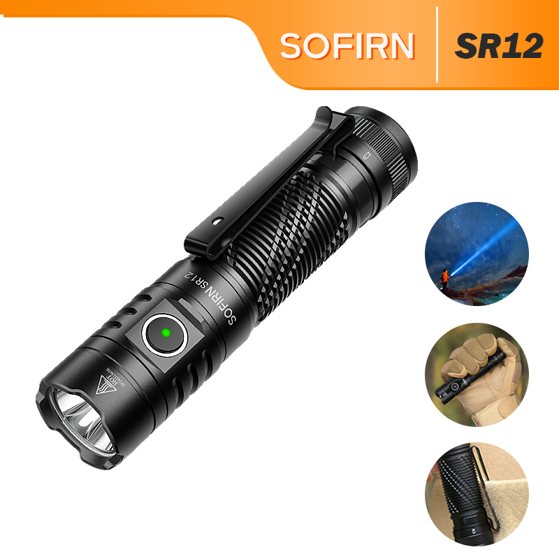 Sofirn SR12 Pocket Flashlight, Small EDC Flashlights High Lumens ...
