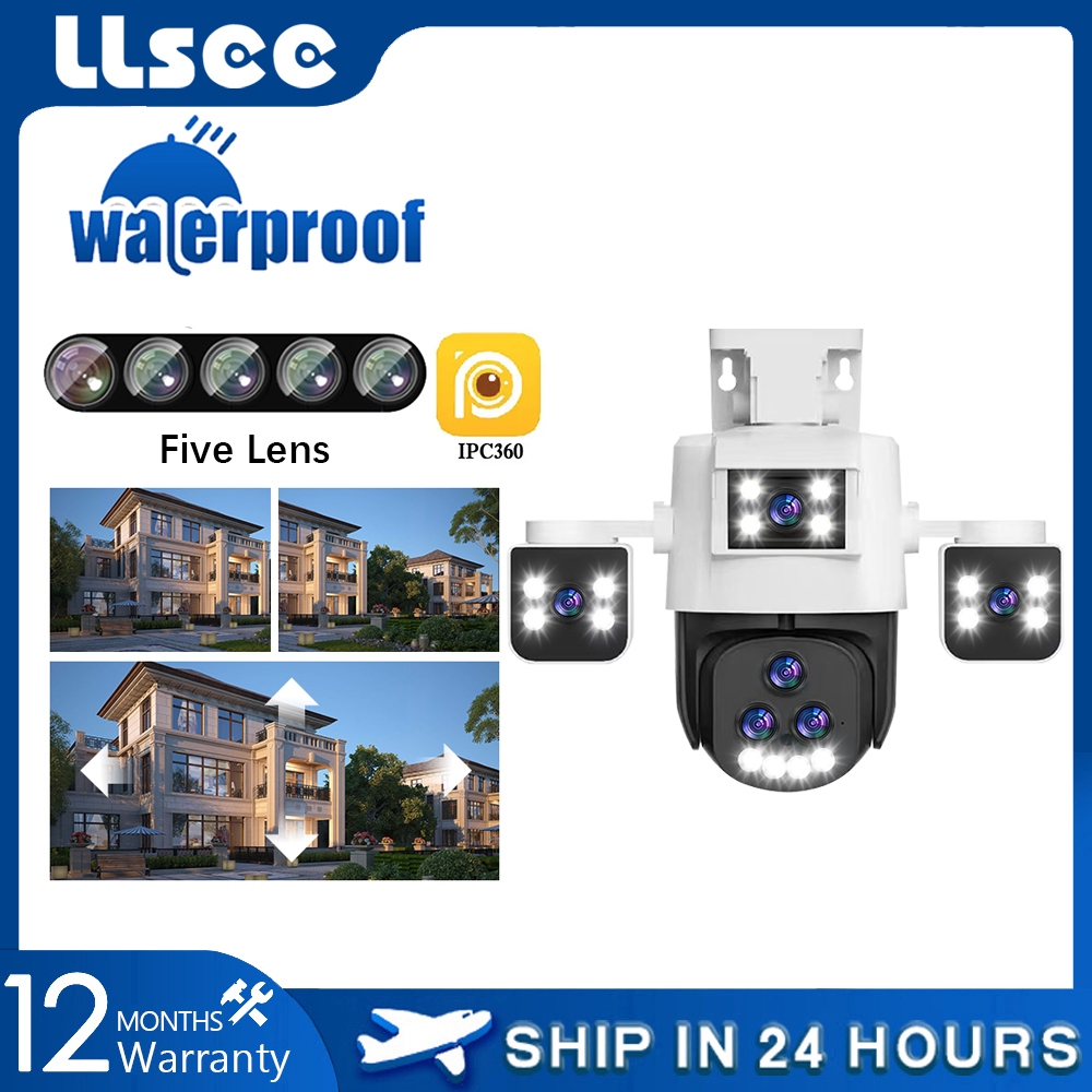 LLSEE IPC360 8K five lens 20x optical zoom wireless WIFI waterproof outdoor CCTV 20MP motion ...
