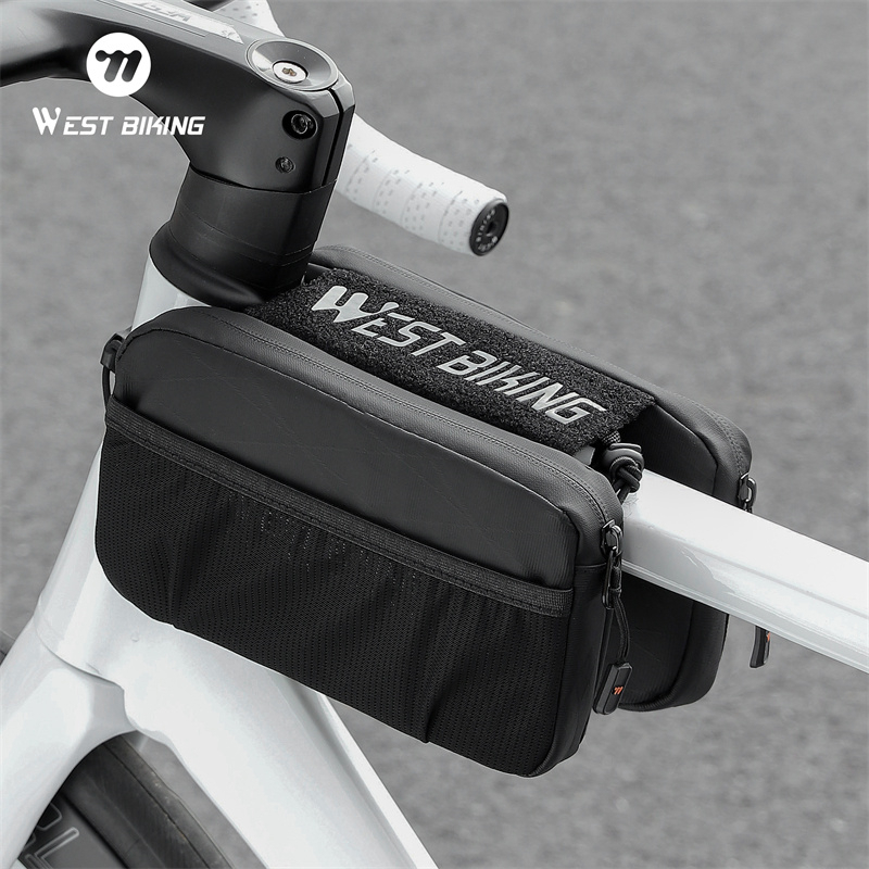 WEST BIKING Bike Frame Tube Bag Front Tube Bag Big Capacity Pendant ...