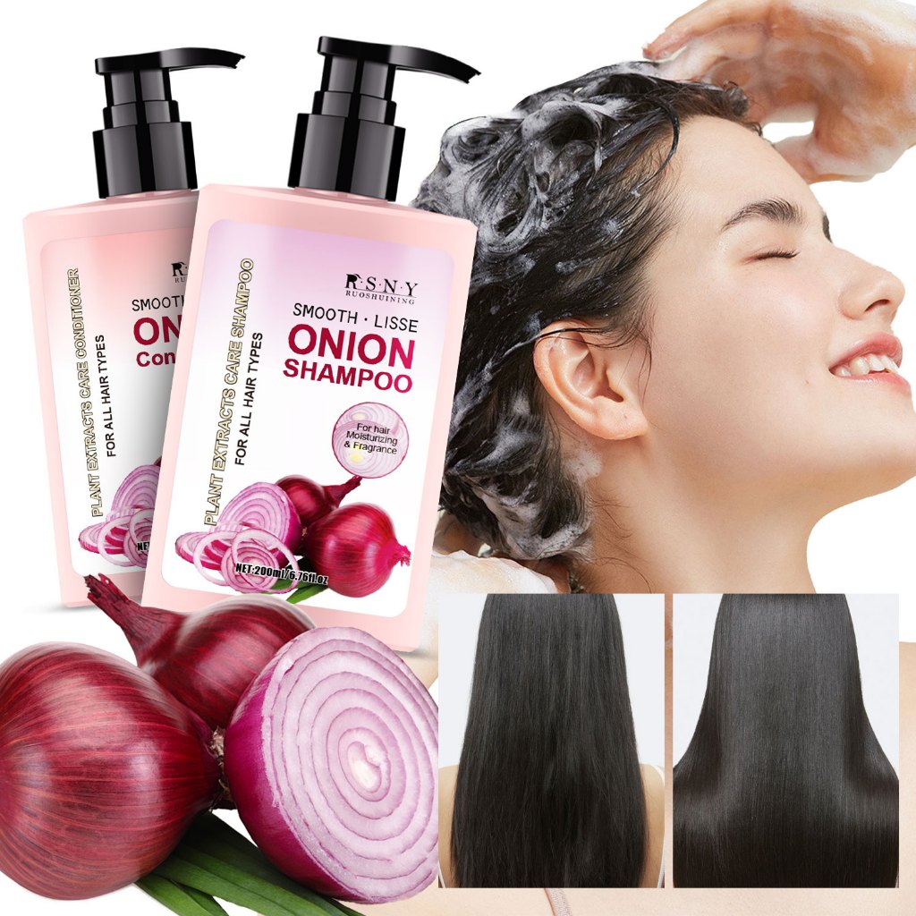 Onion Shampoo + Conditioner, anti-dandruff, refreshing oil control, fluffy repair, repair ...