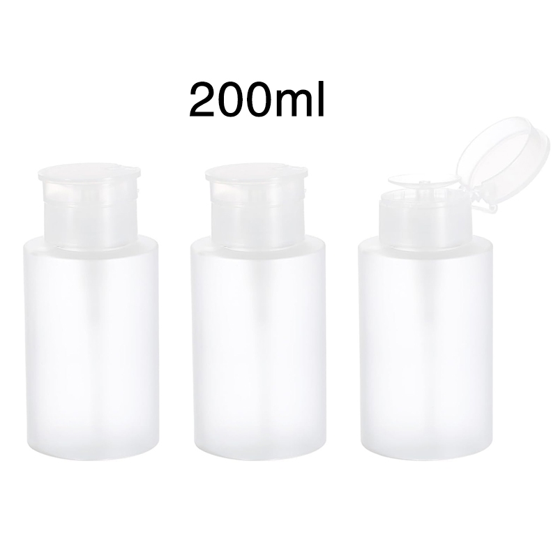 Nail Polish Remover Empty Bottle 6.8OZ/200ML Alcohol Liquid Push Down ...