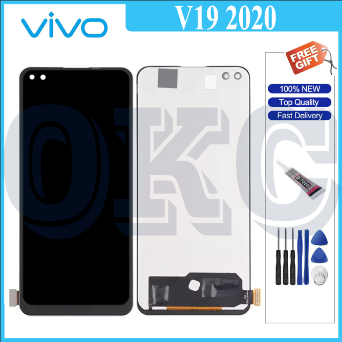 Original AMOLED LCD Display For VIVO V19 2020 1933 LCD Display Touch Screen Digitizer Full Set ...