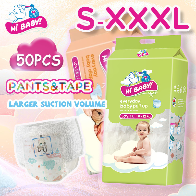 Hi baby diapers pants 50pcs Baby diaper Pants/Tape S-3XL Breathable ...