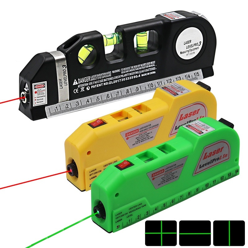 Home Multi-function High Precise Laser Leveling Instrument Steel Ruler ...