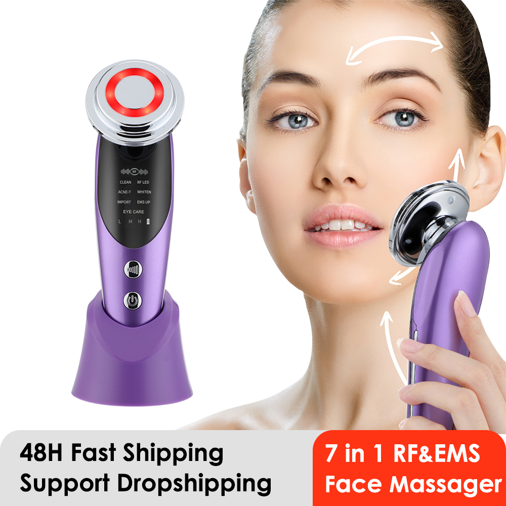 7 in 1 Face Lifting Devices EMS Microcurrent Facial Massage Colorful ...
