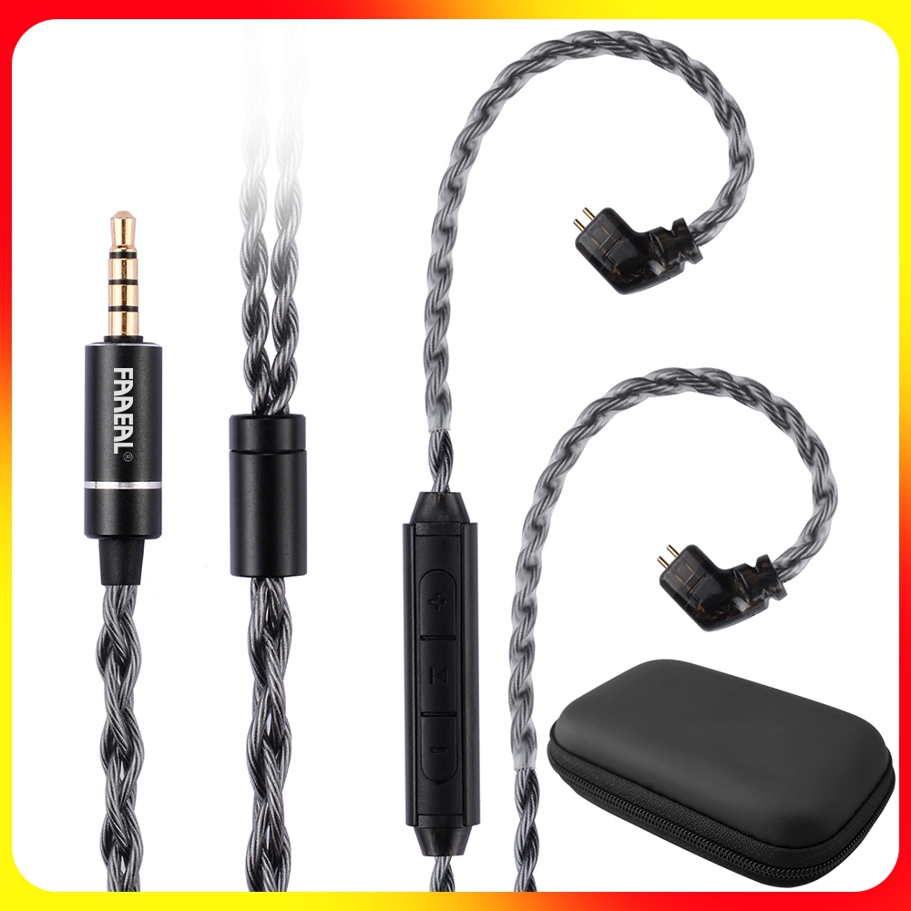 FAAEAL 4 Strands HiFi Silver-plated Headset Cable Type-C/3.5mm For TRN ...