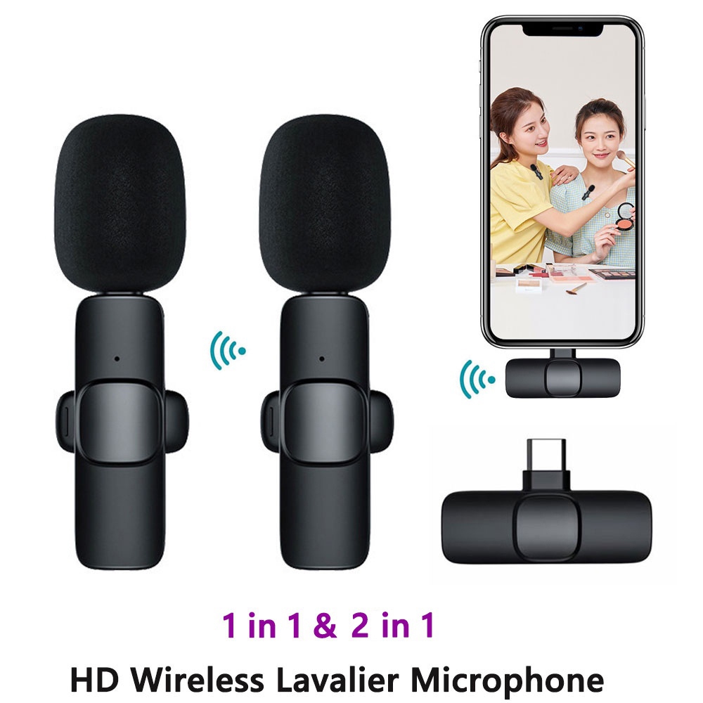 Vlog Wireless Lapel Microphone Charging Usb Type-C Low Side Audio ...