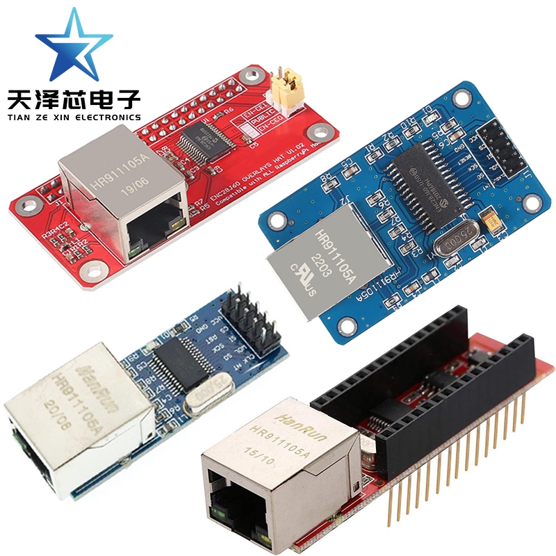 Enc28j60 Network Module Spi Interface Ethernet Microcontroller Development Board Supporting