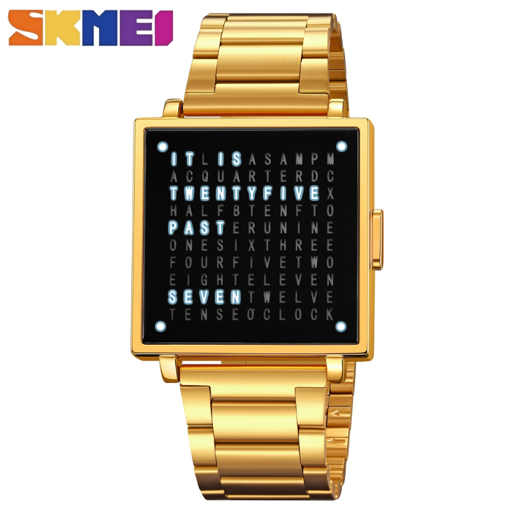SKMEI Men's Watch Creative Alphabet Dial Fashion Watch 2312 | Shopee ...