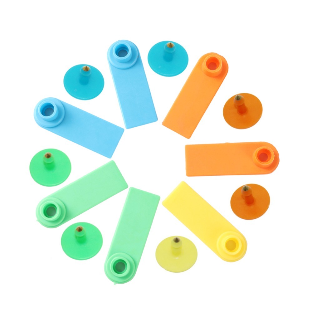 100 Pcs Wordless Sheep Ear Tags Animal Ear Tags 5 Colors Farm Livestock ...